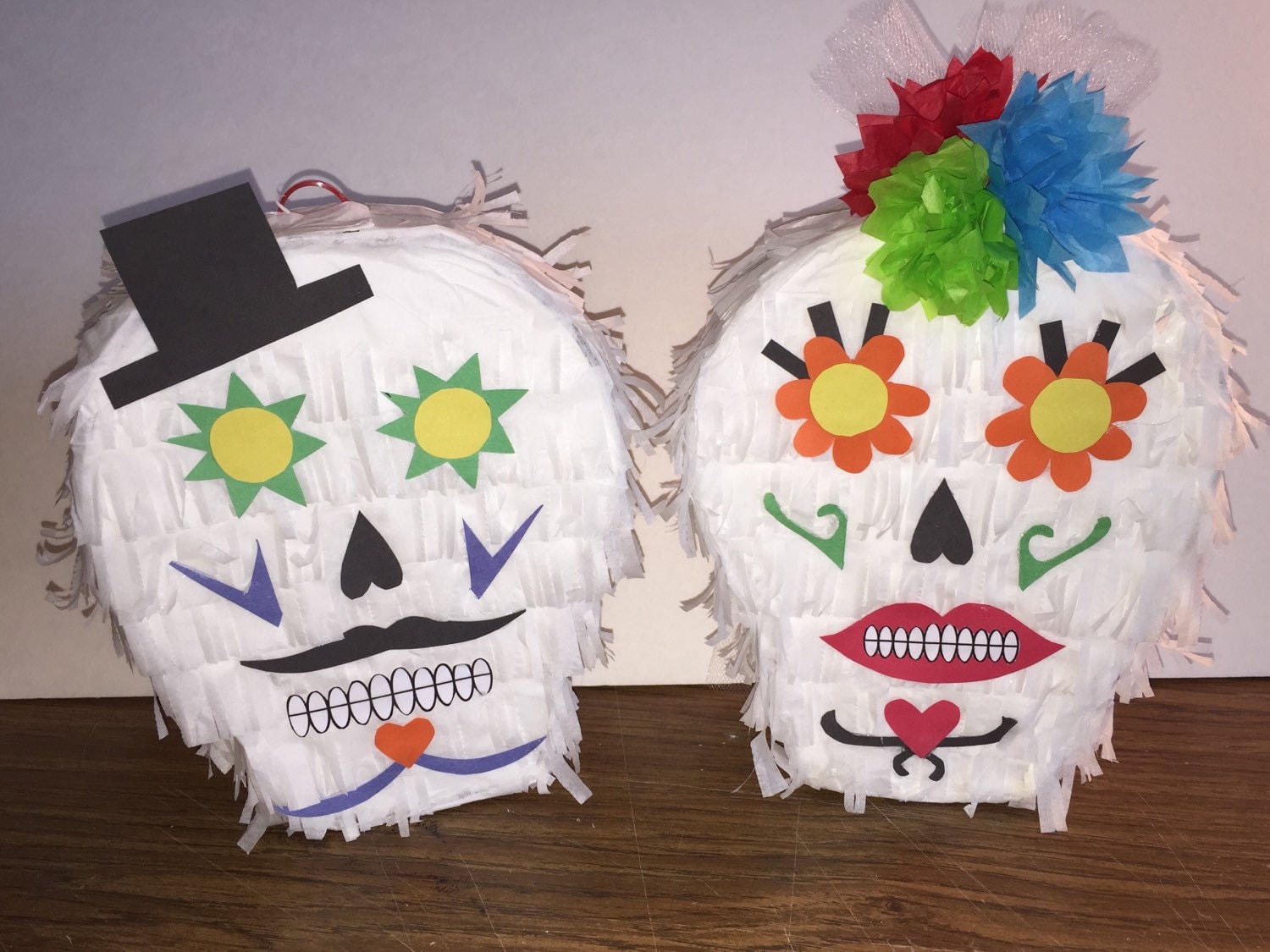 Large Bride and Groom Sugar Skull Piñatas Day of the Dead Dia De Los ...