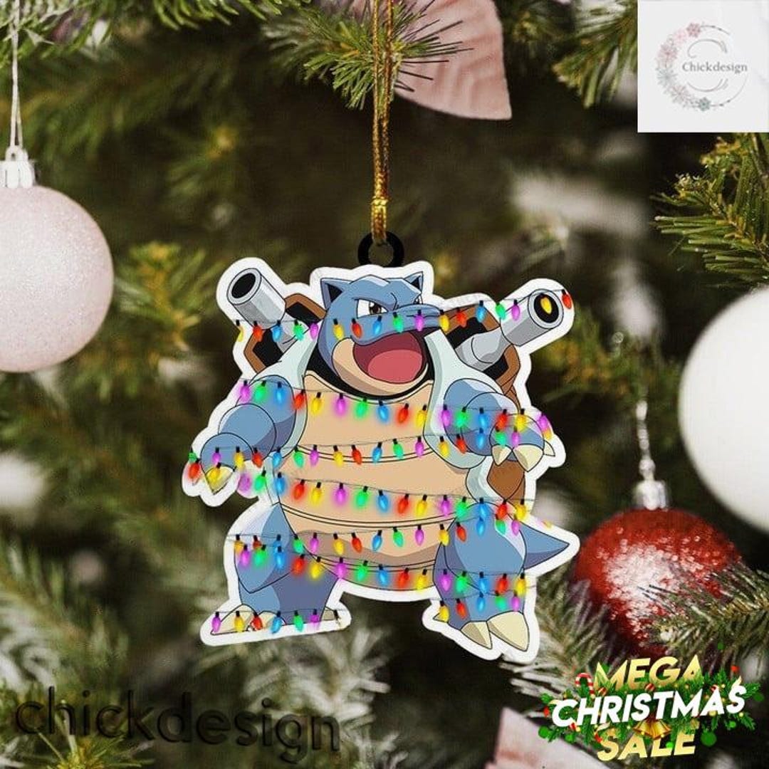 Blastoise Christmas Light Acrylic/wooden Ornament, Blastoise 2024 ...