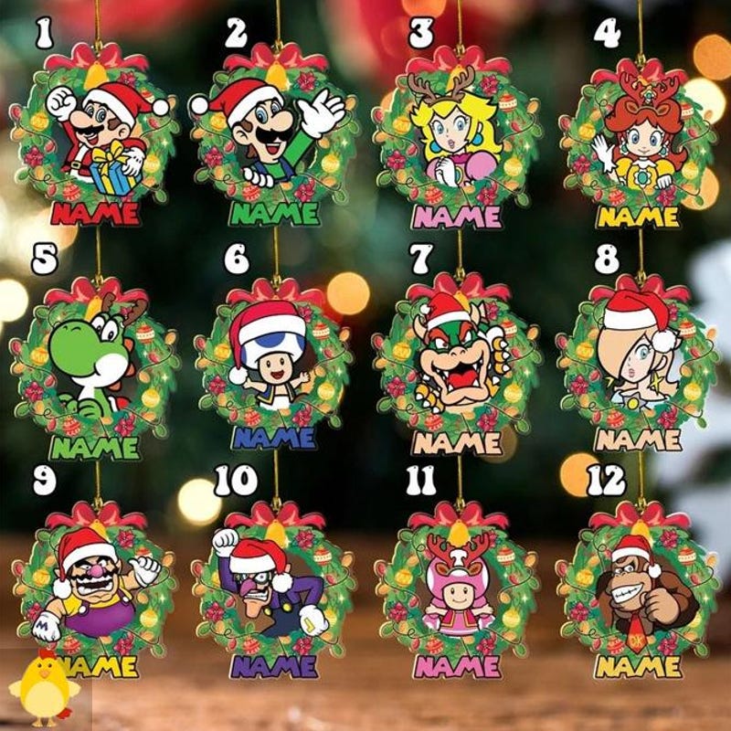 Mario Ornament Personalized - Etsy