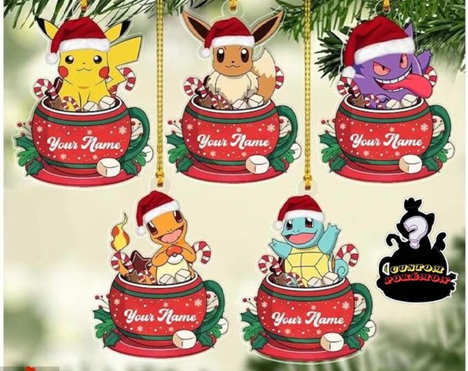 Pokémon Christmas Ornaments - Etsy