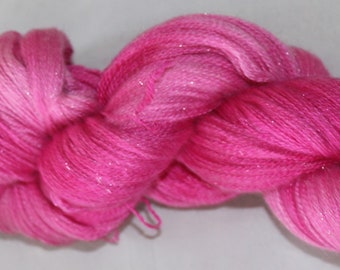 Pink Sparkle Yarn - Etsy