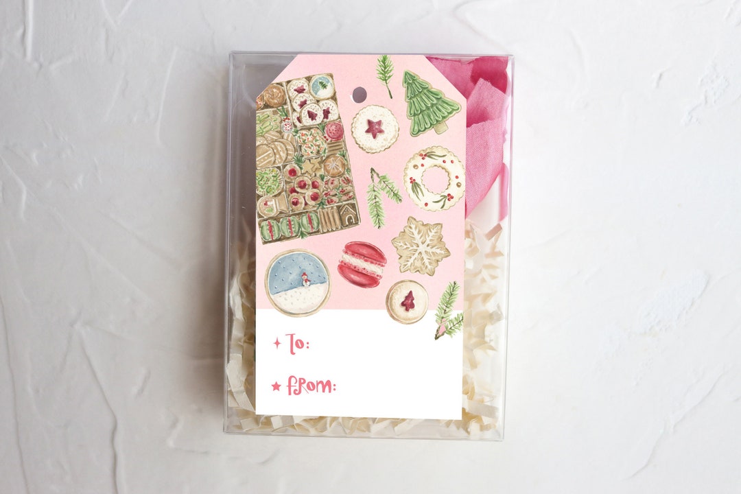 Christmas Cookies Gift Tag Set, Holiday Sweets, Gift Wrap Christmas ...