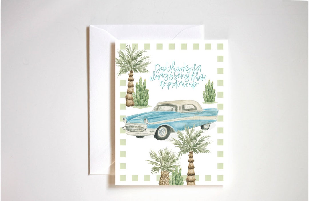 Father's Day Card, Vintage Car Card, Thoughtful Father's Day Card, Card ...