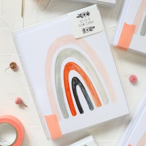 Rainbow Card, Rainbow Card Sets, Watercolor Rainbow Cards, Boho Rainbow ...