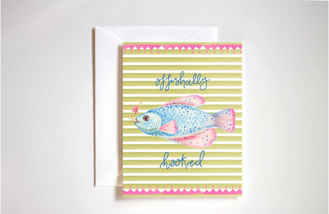 Love Card, Fish Card, Anniversary Card, Valentine's Day Card, Ofishally ...