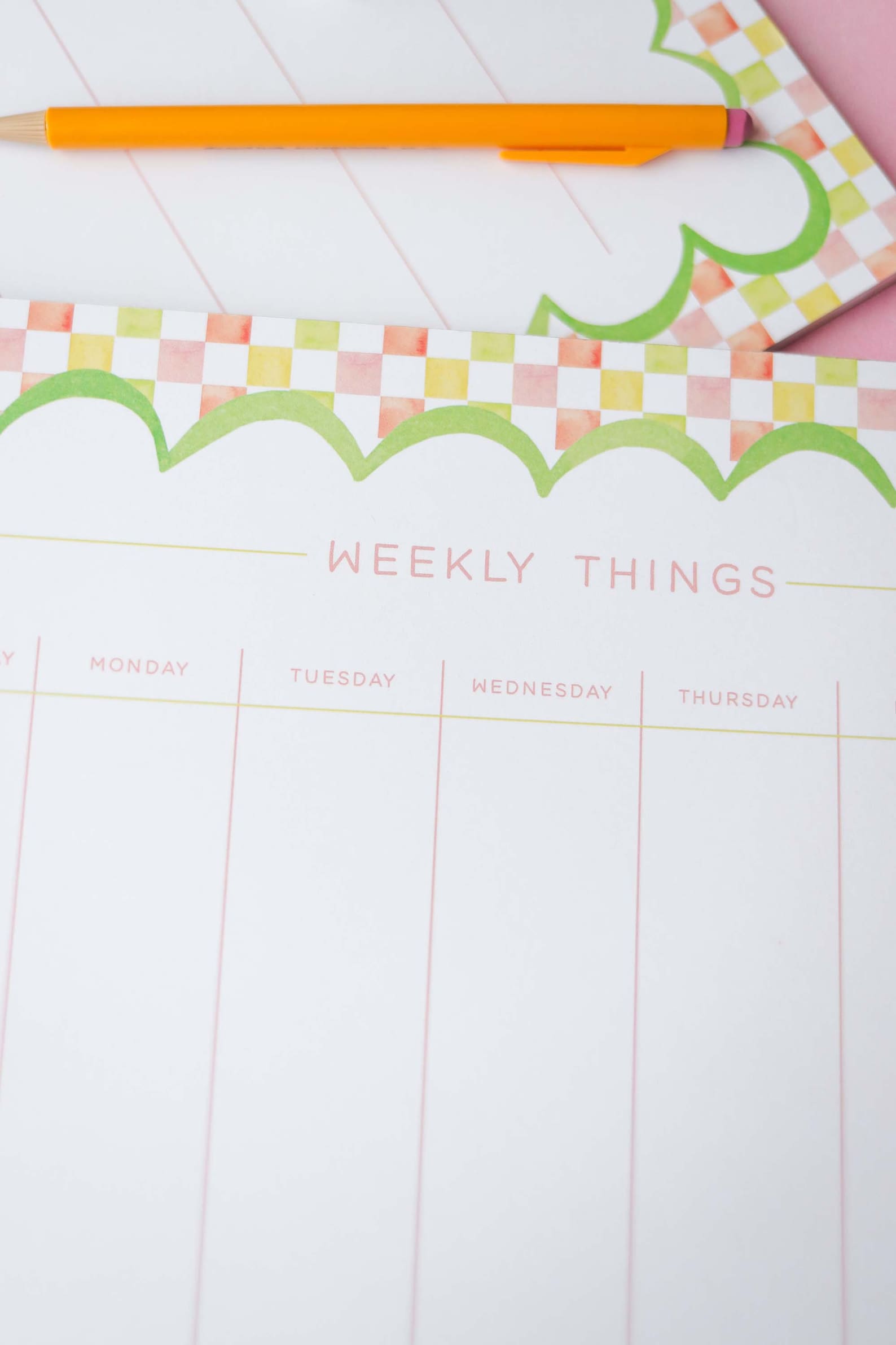 Weekly Planner, Weekly Schedule, Weekly Planner Pad, Weekday Notepad ...