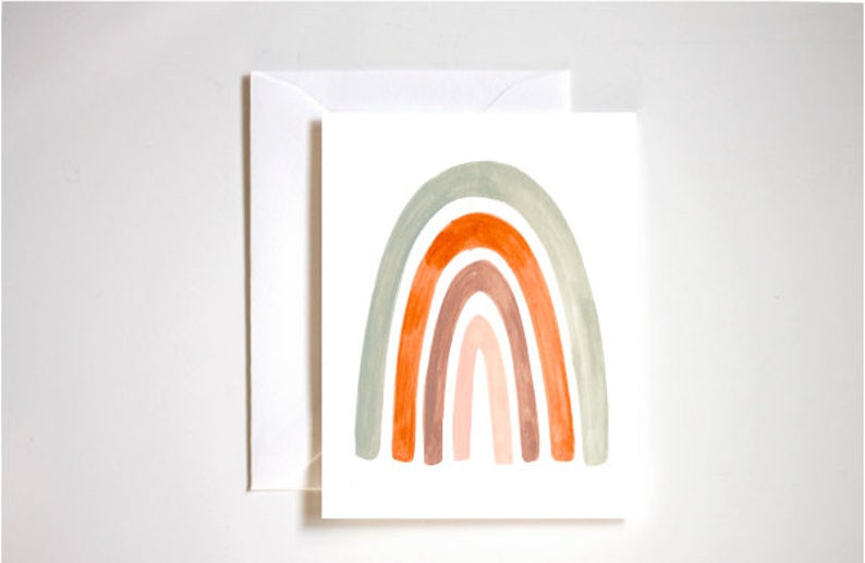 Rainbow Card Rainbow Card Sets Watercolor Rainbow Cards - Etsy