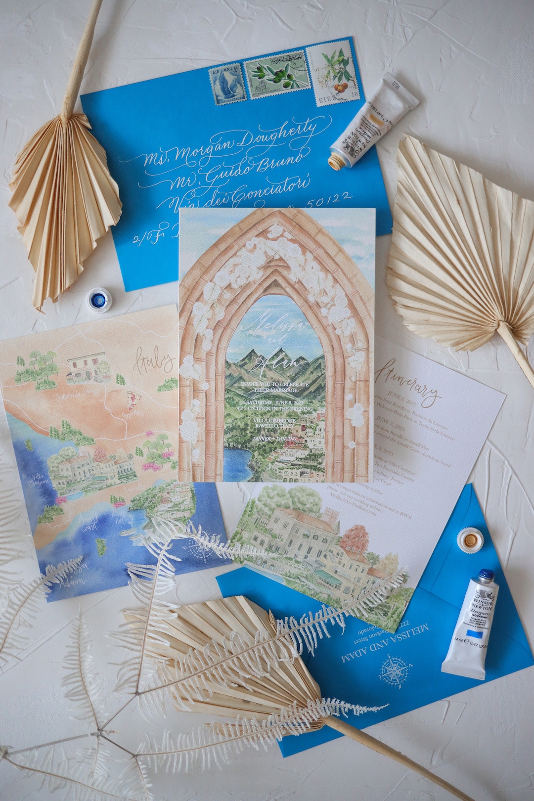 Amalfi Coast Wedding Invitations, Italy Wedding Invitation Suite ...