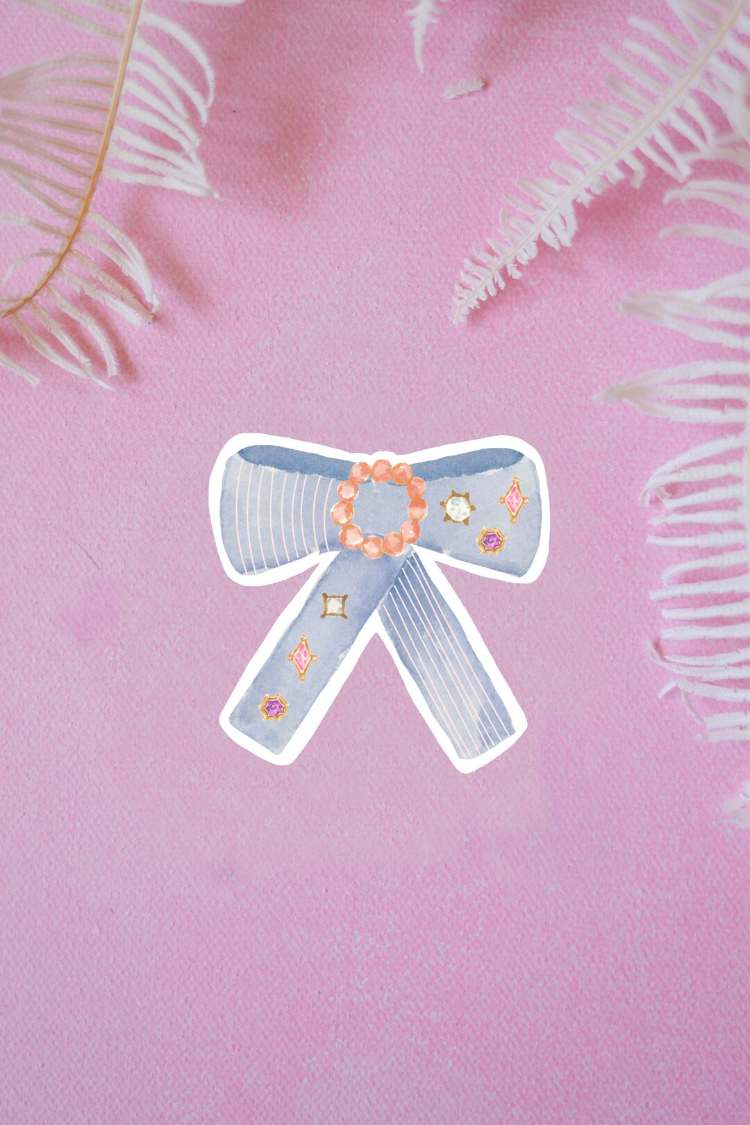 Bow Sticker for Laptop, Vinyl Sticker for Water Bottle, Bow Aesthetic ...