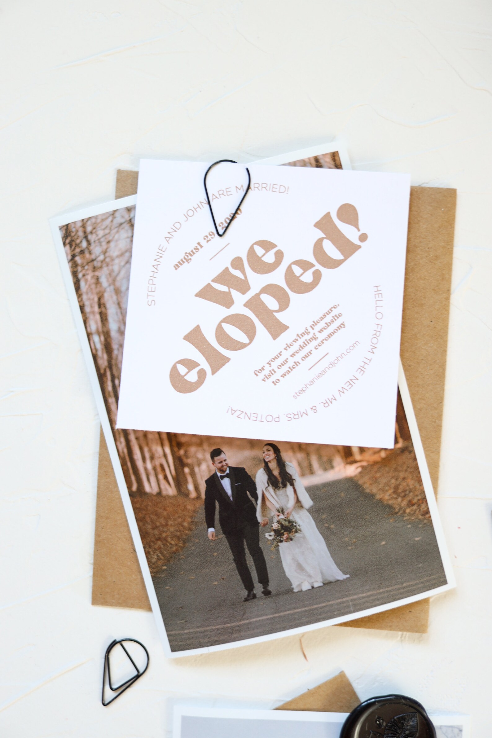 Elopement Announcement Cards, We Eloped Card, Micro Wedding Cards ...