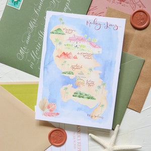 Custom Destination Wedding Invitation, Letterpress Wedding Invitation ...