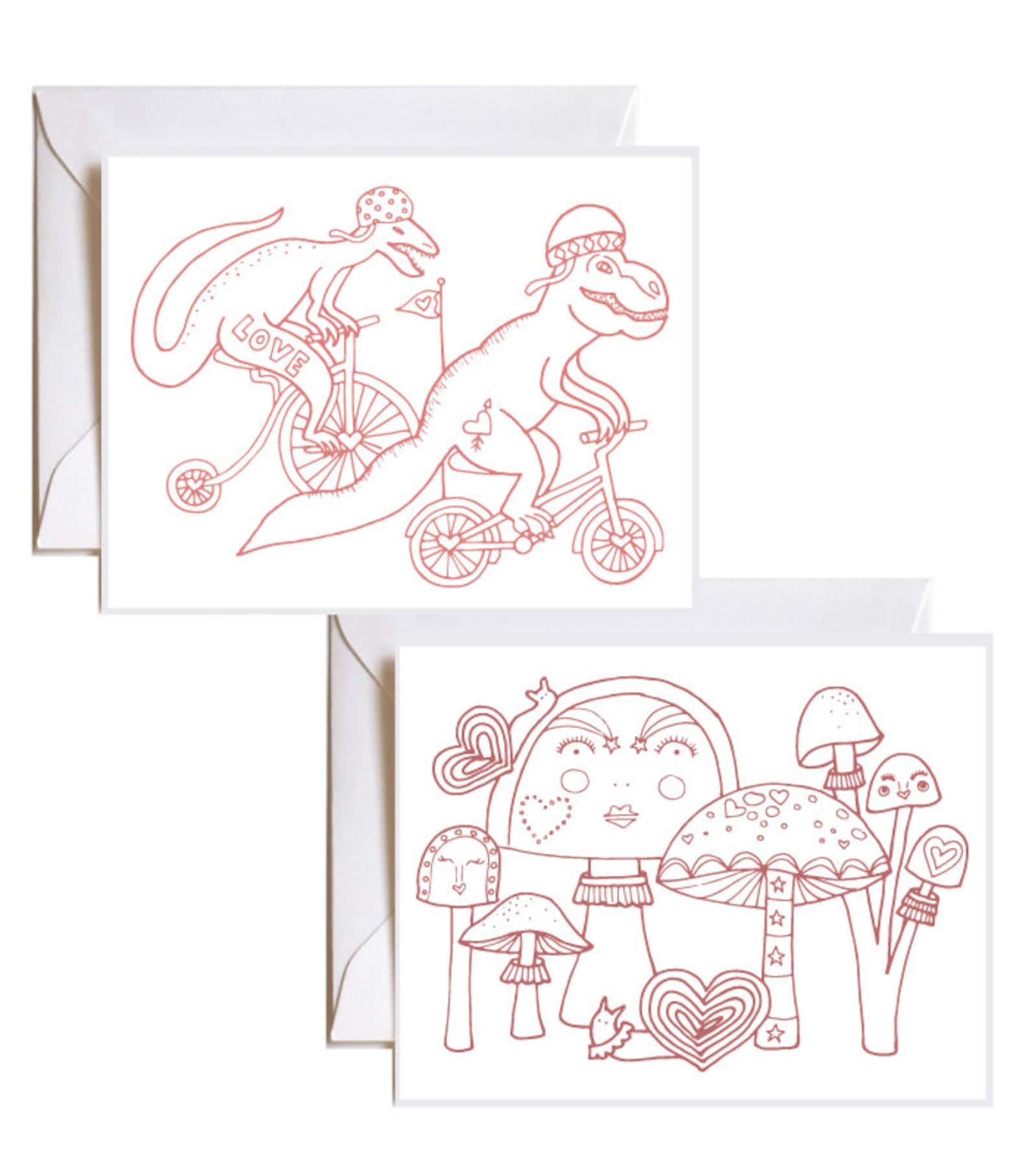 Coloring Cards for Kids / Coloring Books / Kids Holiday Craft | Etsy