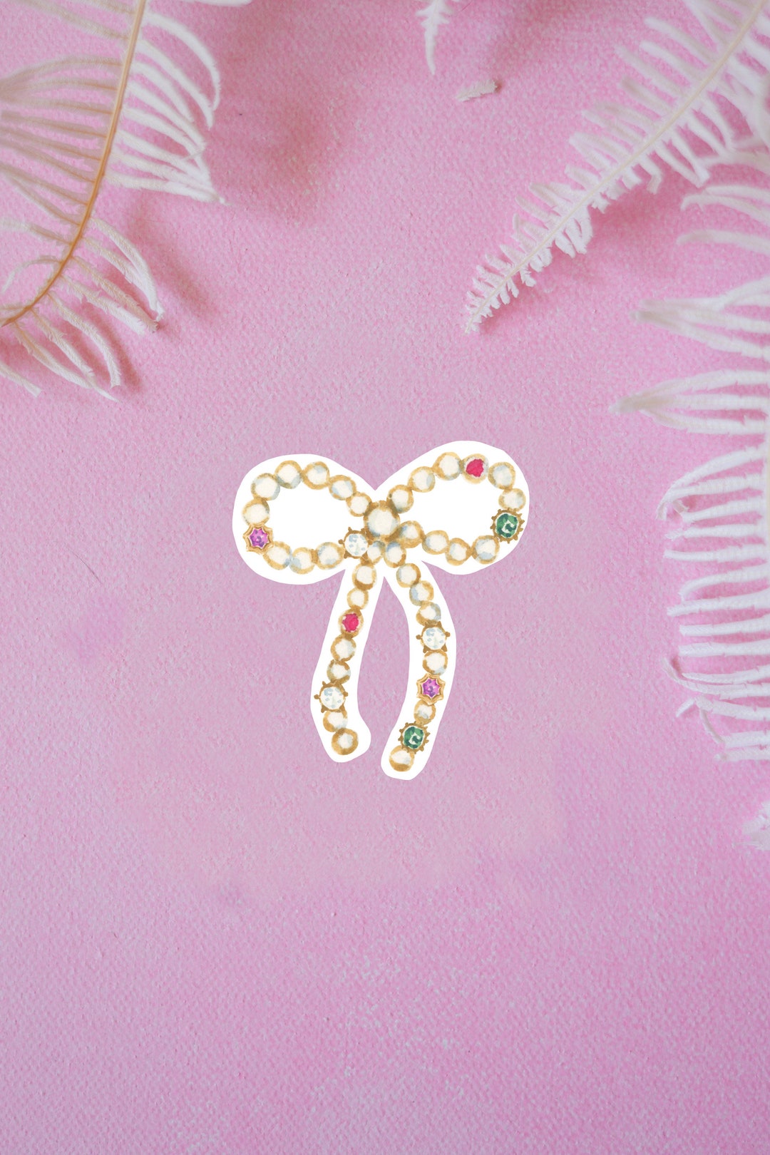 Bow Sticker Pink, Bow Aesthetic, Bow Core, Vinyl Stickers, Sticker for ...