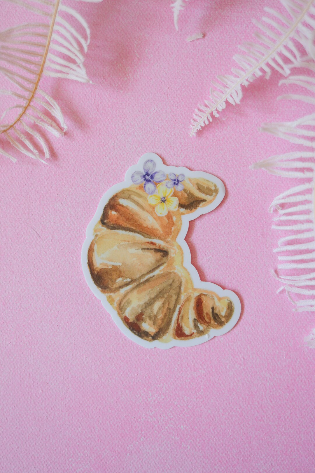 Croissant Sticker, Croissant Painting, Brunch Stickers, French Pastry ...