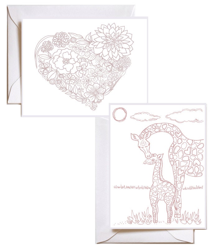 Coloring Cards for Kids / Coloring Books / Kids Holiday Craft | Etsy