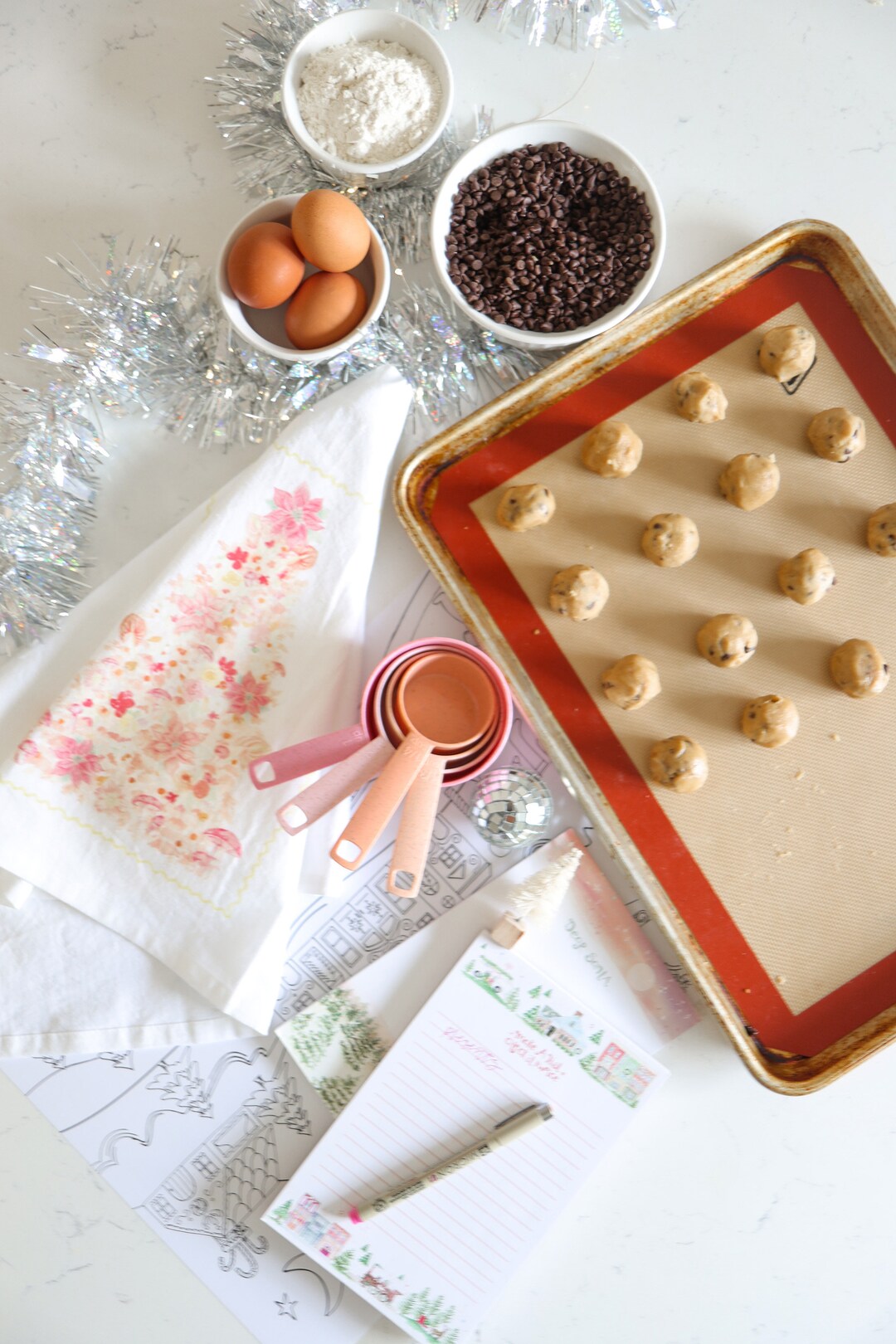 Pinkmas Home Decor, Watercolor Pink Christmas Tree Tea Towel, Disco ...