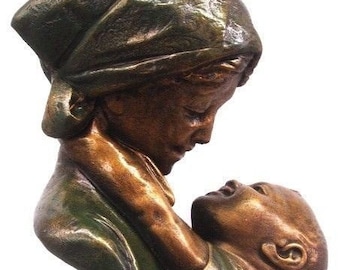 Mother Child Statue - Etsy