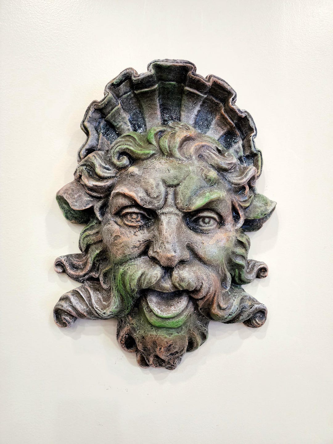 God of Sea Neptune Face Wall Plaque Home Garden Decor - Etsy