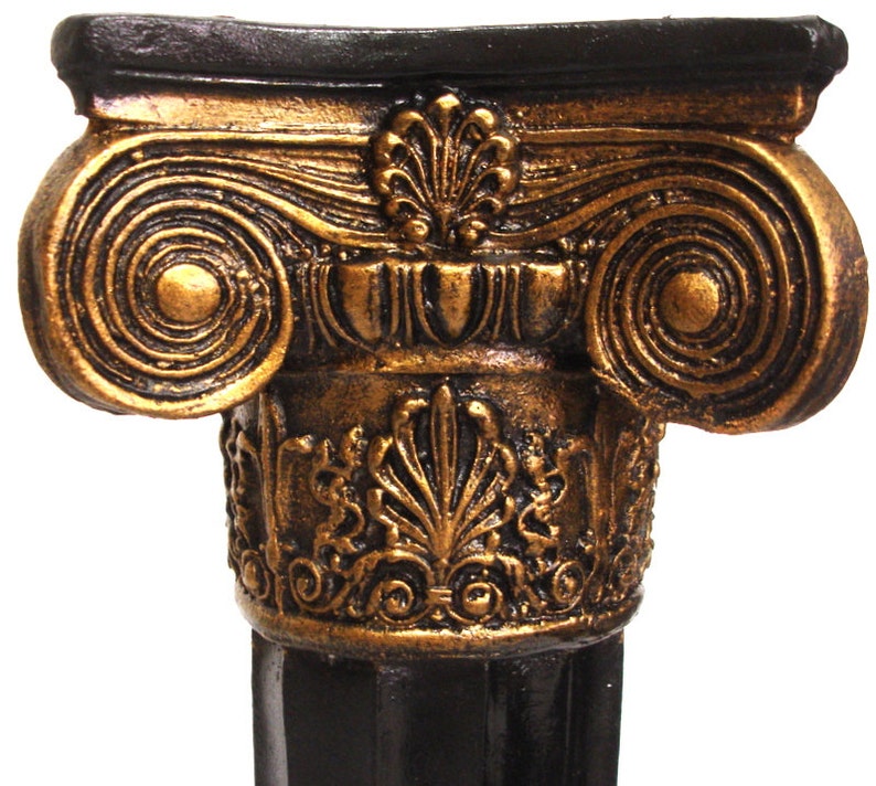 Black Bronze Color 15" Ionic Column Pedestal Statue Sculpture Home ...