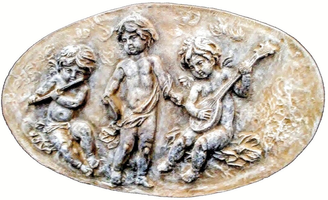 23" Vintage Raphael Angel Cherubs Playing Music Wall Plaque - Etsy