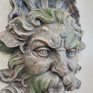 God of Sea Neptune Face Wall Plaque Home Garden Decor - Etsy