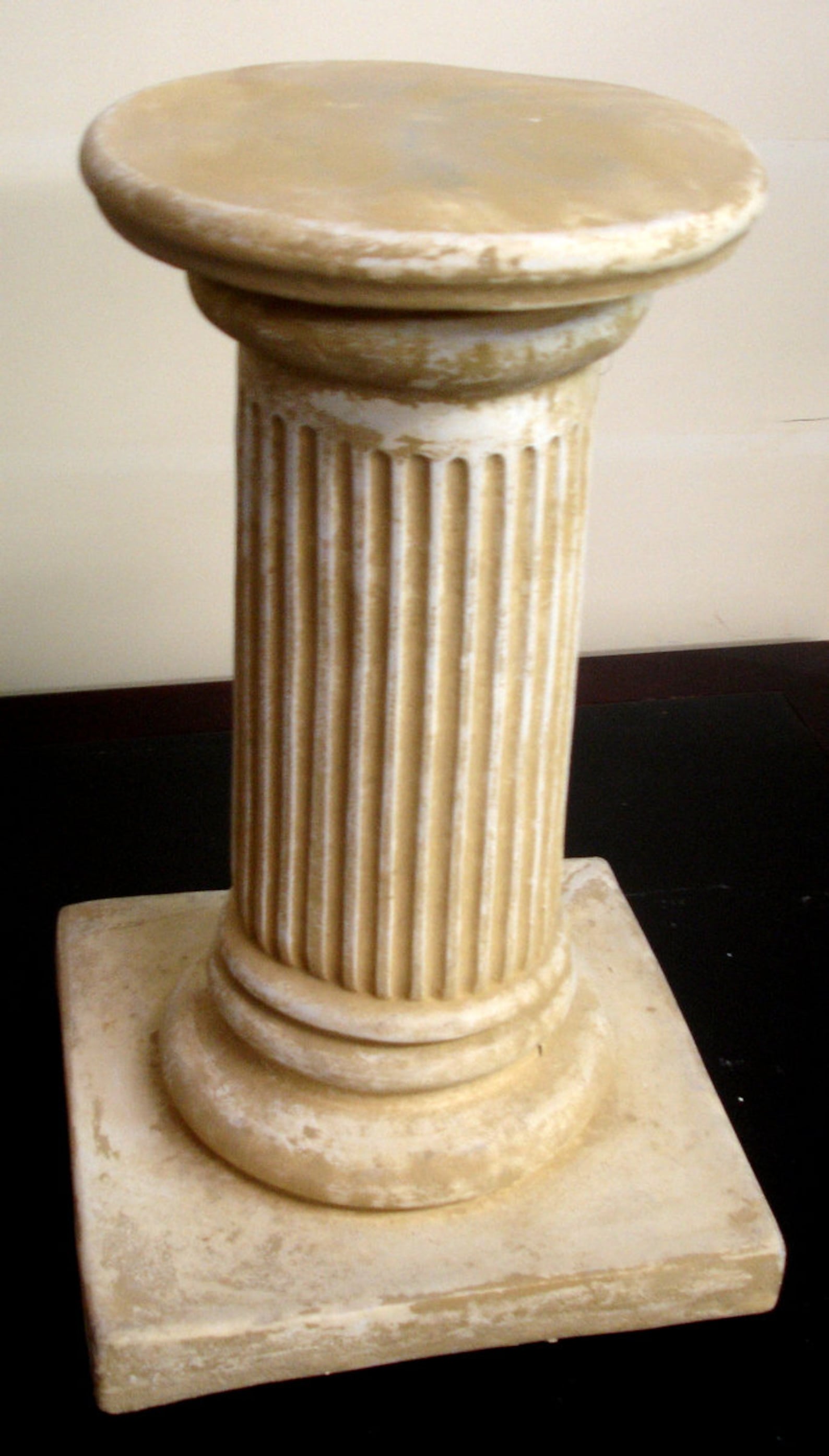 Round Fluted Greek Roman Column Art Table Top Pedestal - Etsy