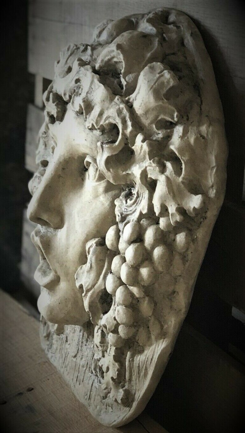 Bacchus Face Wall Plaque Architectural Accent Vintage - Etsy