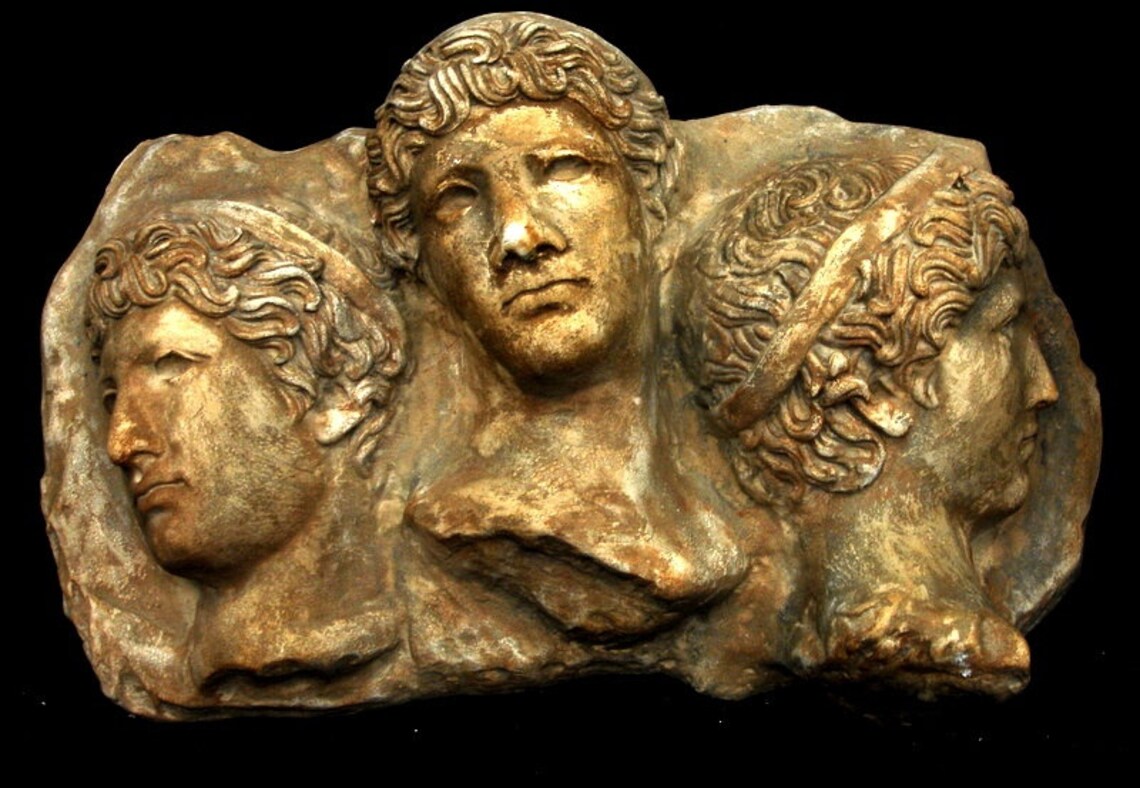 Three Faces Greco-roman Wall Sculpture Art Plaque - Etsy