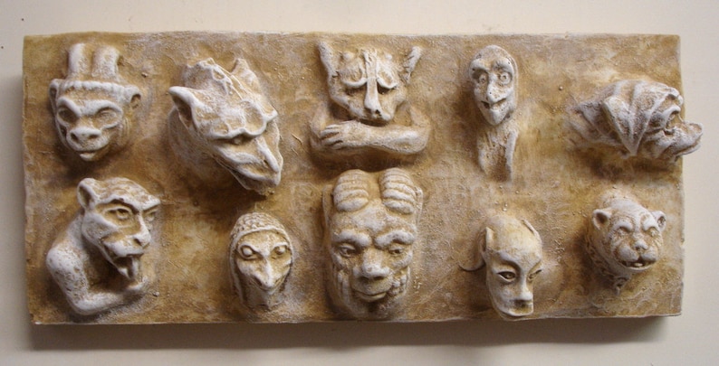 Vintage 10 Gothic Medieval Gargoyles Faces - Etsy