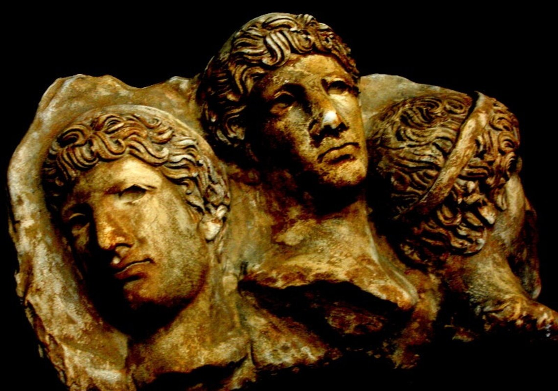 Three Faces Greco-roman Wall Sculpture Art Plaque - Etsy
