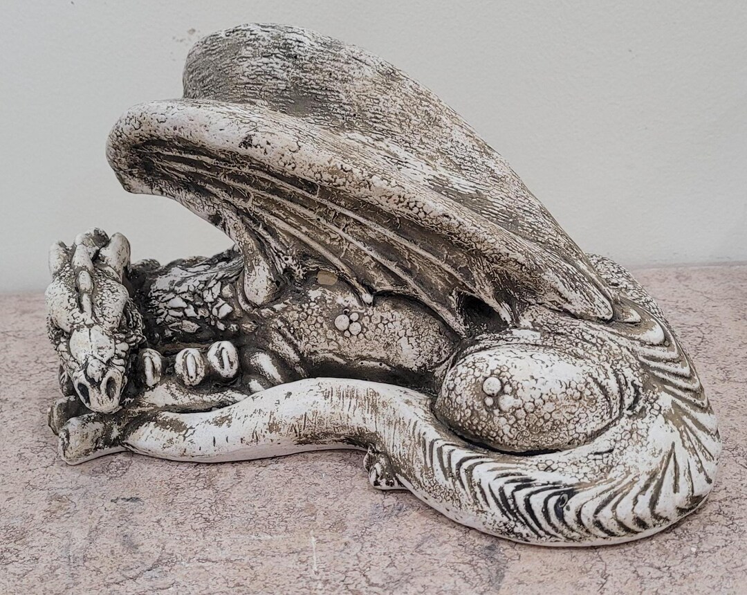 Rare Mythical Dragon Statue Vintage Sculpture Home Garden Decor - Etsy