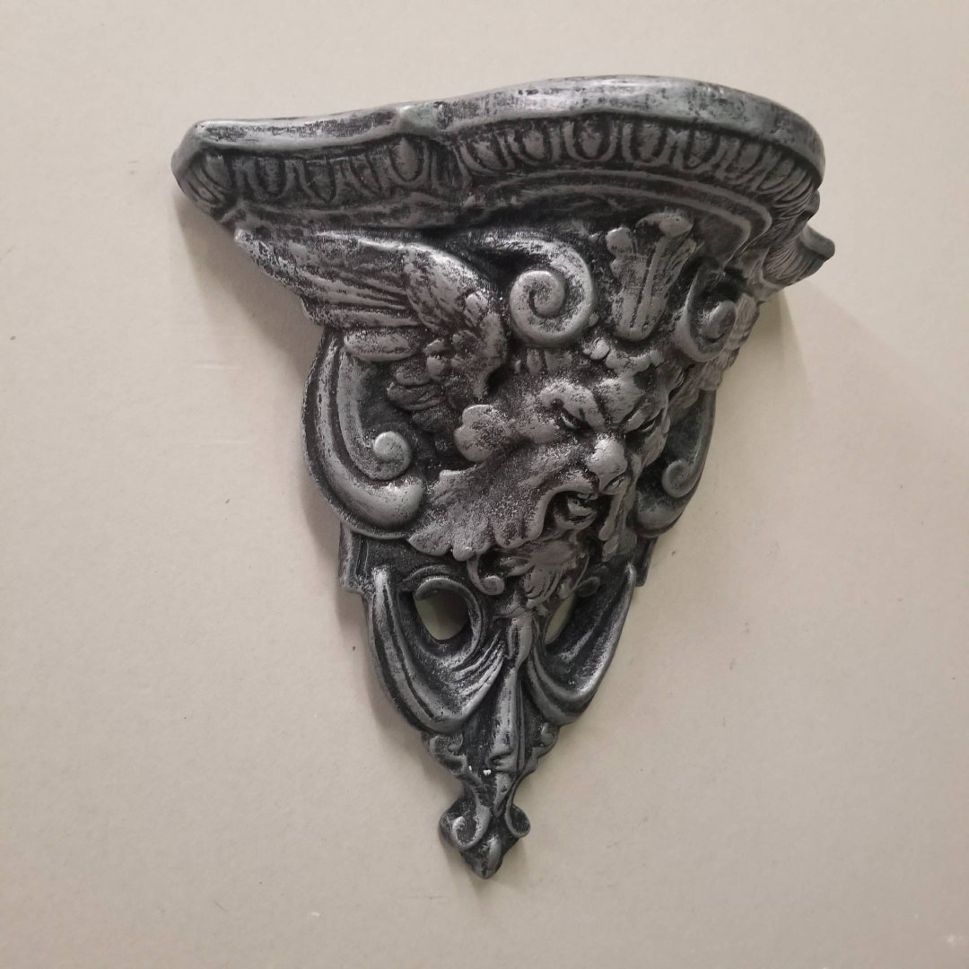Gargoyle Mythical Shelf Wall Plaque Winged Pan Green Man Medieval ...