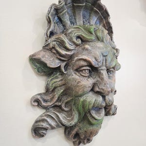God of Sea Neptune Face Wall Plaque Home Garden Decor - Etsy