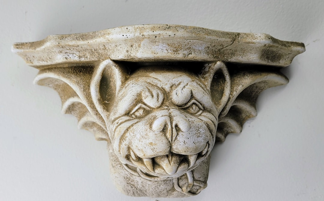 Bulldog Winged Gargoyle Wall Sconce - Etsy