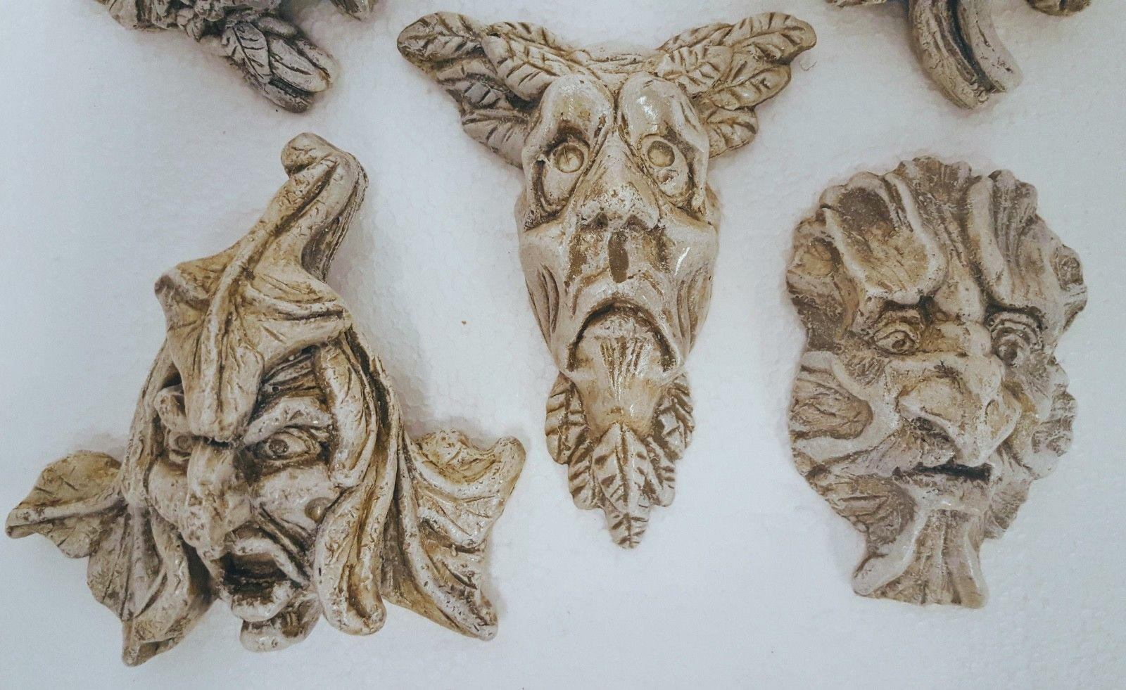 Vintage Set of 5 Gothic Medieval Green Man Gargoyle Mythical | Etsy