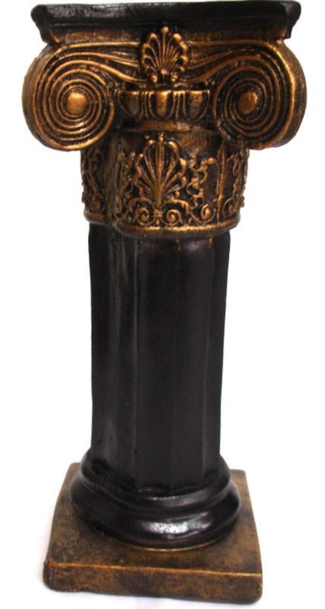 Black Bronze Color 15" Ionic Column Pedestal Statue Sculpture Home ...