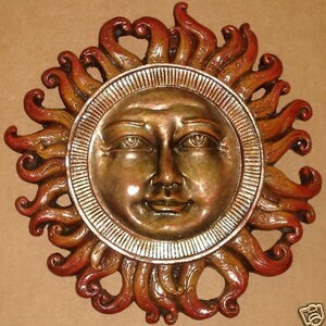 Celestial Sun Sculpture Wall Plaque Home Garden Decor - Etsy