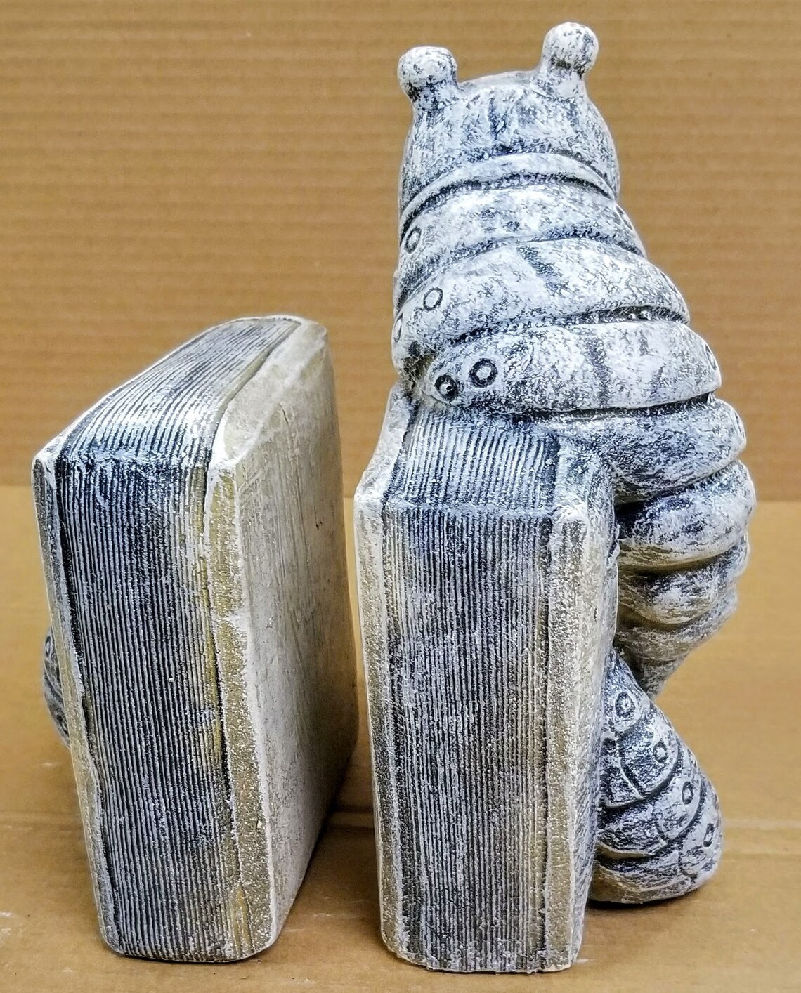 Bookworm Bookends 3D Caterpillar Rare Antique Reproduction - Etsy