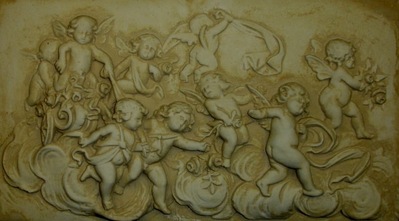 Heavenly Cherubs Angels Playing Wall Plaque - Etsy