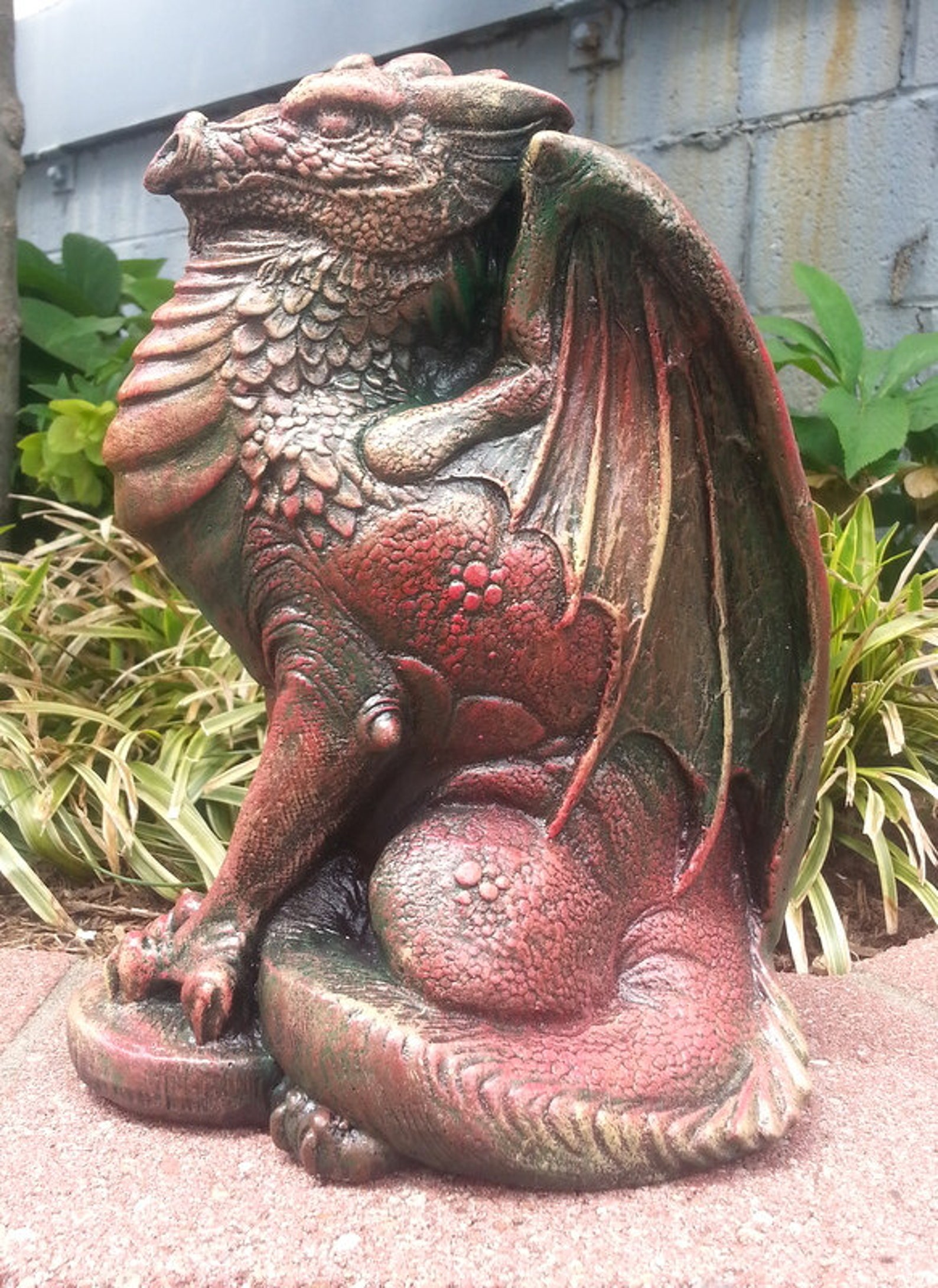 Mythical Dragon Statue 11" Sculpture Home Garden Decor - Etsy