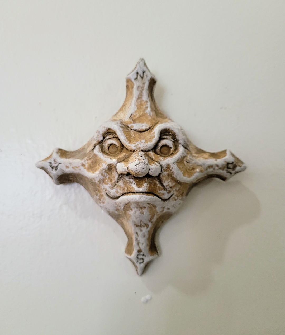 Star Face Celestial Mask Wall Decor Antique Finish - Etsy