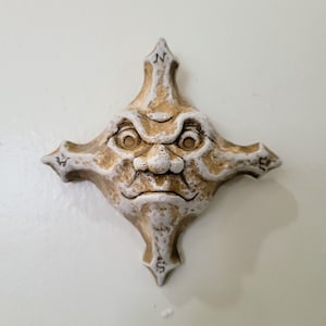 Star Face Celestial Mask Wall Decor Antique Finish - Etsy