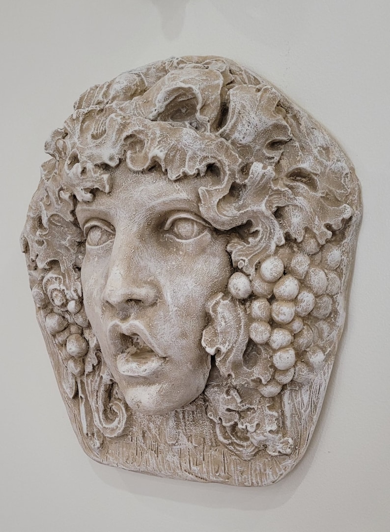 Bacchus Face Wall Plaque Architectural Accent Vintage - Etsy