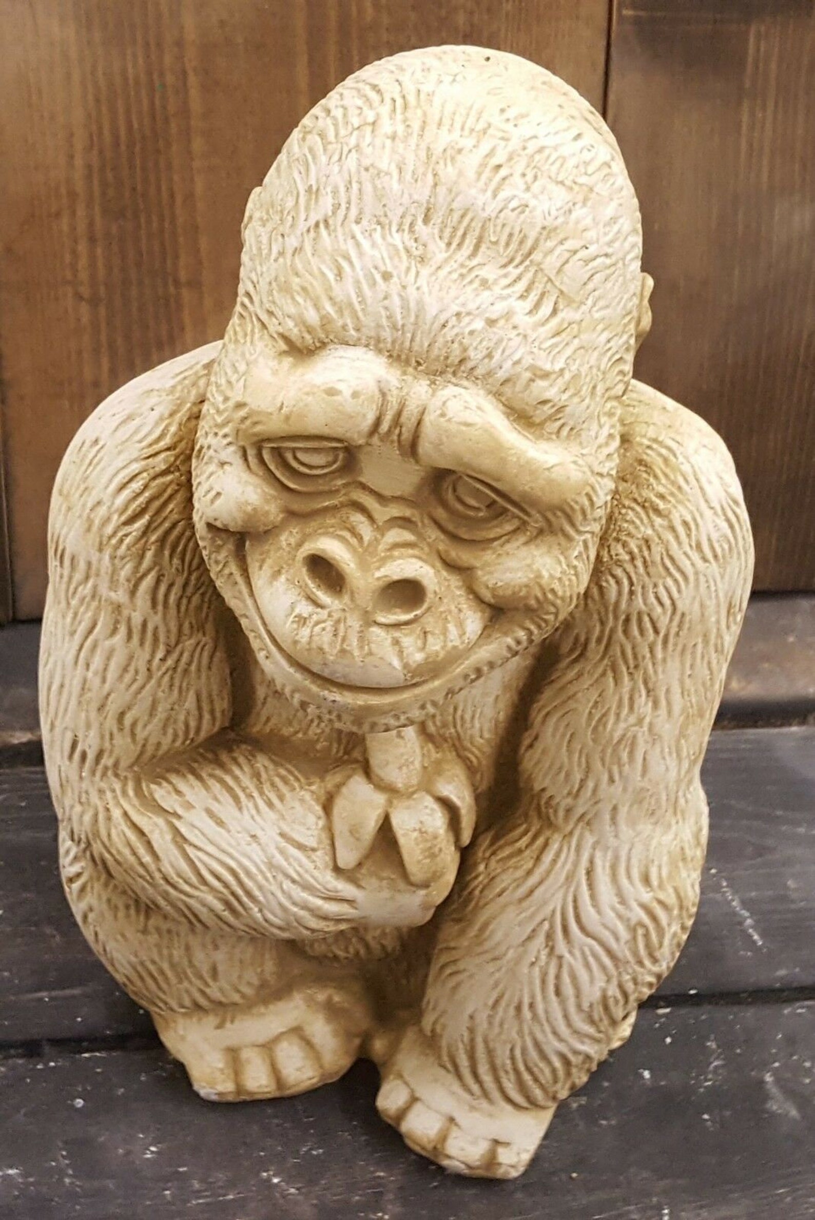 Gorilla Vintage Statue Ape Monkey Sculpture - Etsy