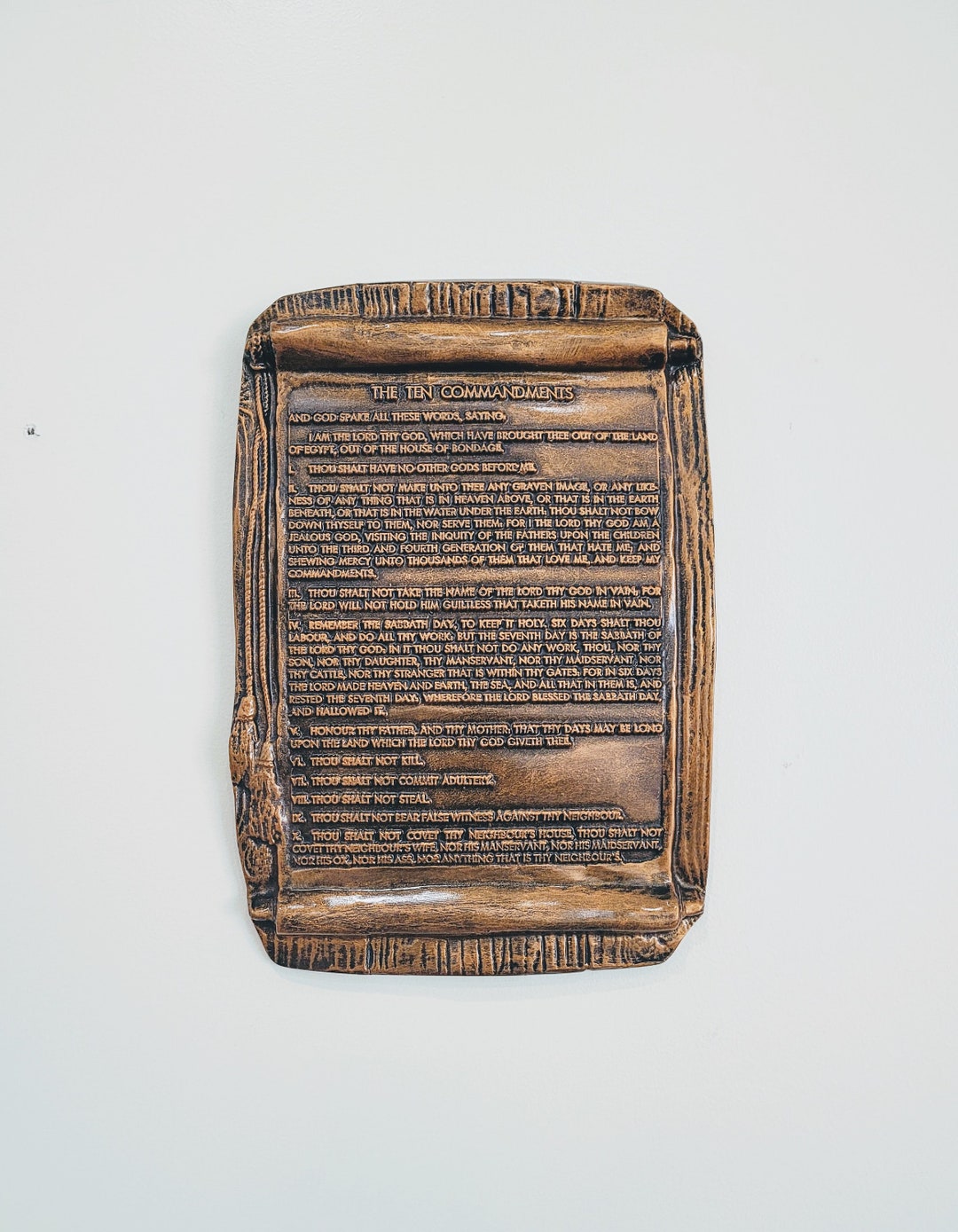 Ten Commandments Wall Sculpture Home Decor #19016 - Etsy