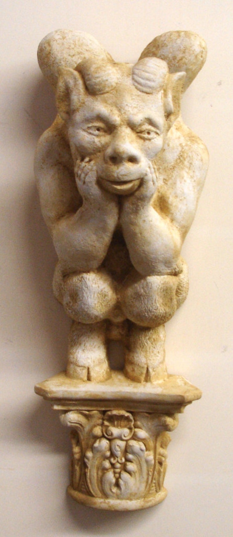 28" Squatter Gargoyle Wall Plaque - Etsy