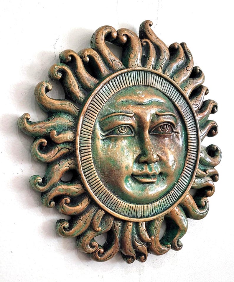 Celestial Sun Sculpture Wall Plaque Home Garden Decor - Etsy