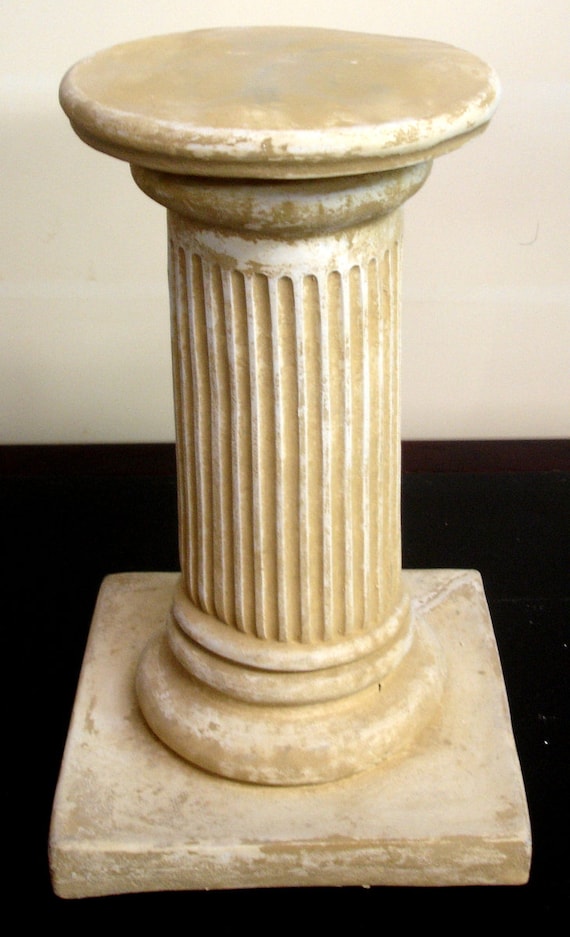 Round Fluted Greek Roman Column Art Table Top Pedestal - Etsy