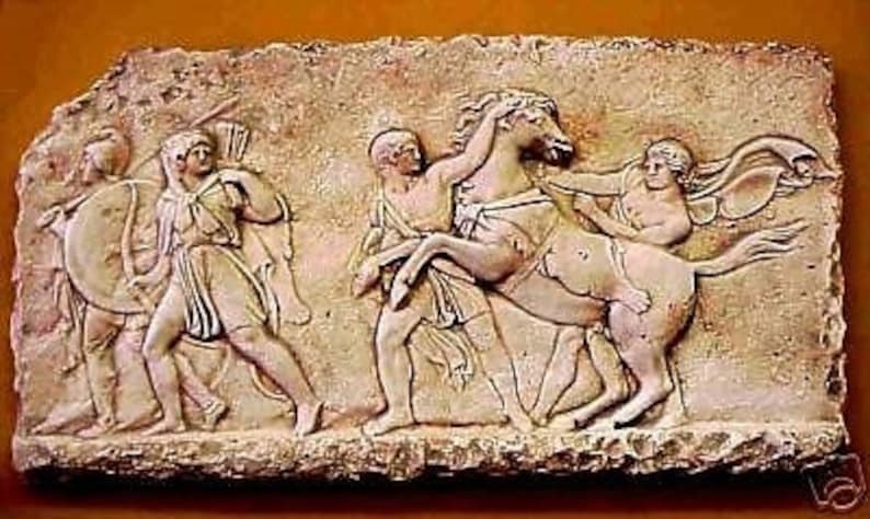 Classic Roman Wall Decor Plaque Art Soldiers Horses | Etsy