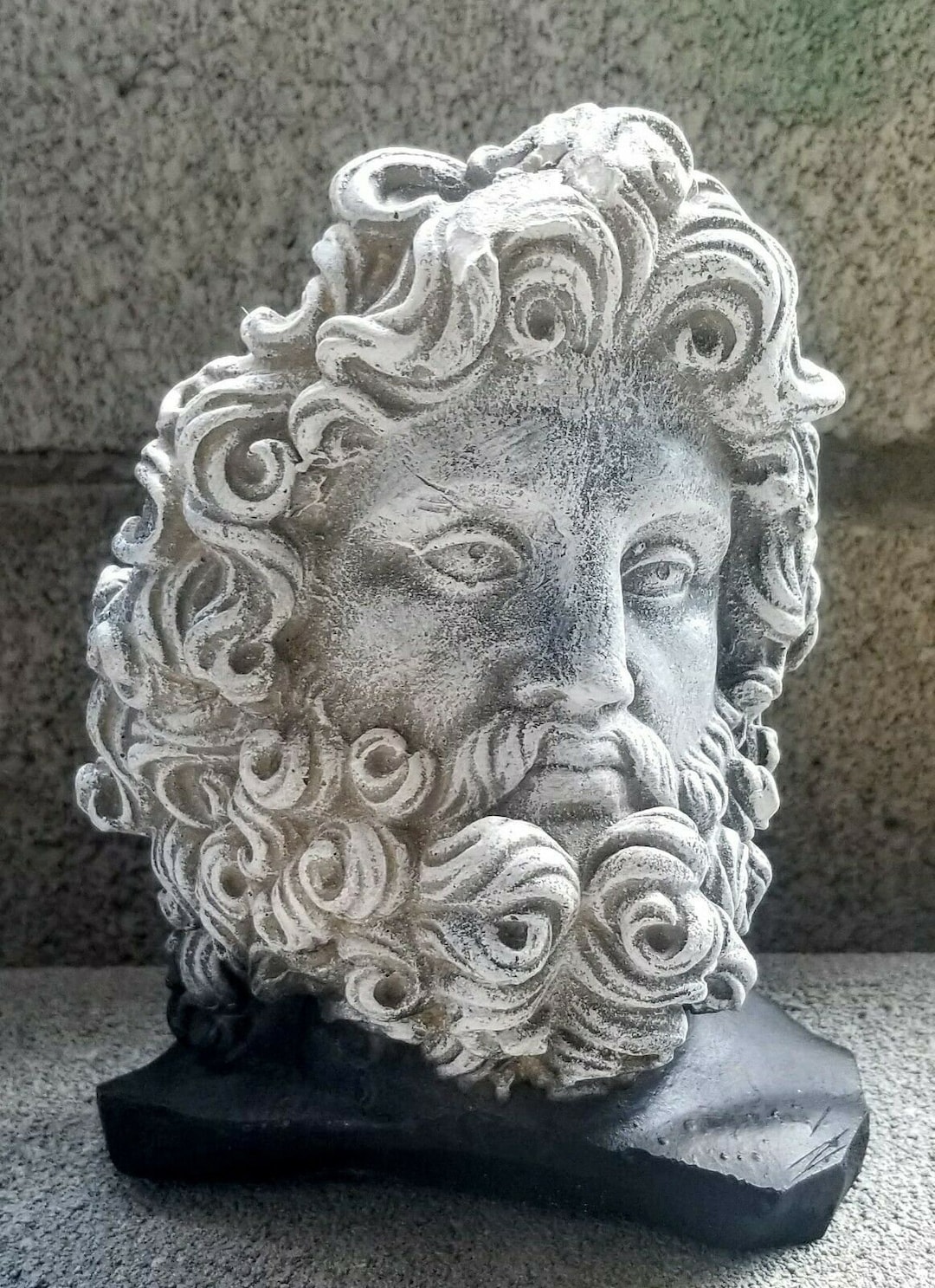 Greek Roman Art Zeus Head Fragment Home Decor Sculpture - Etsy